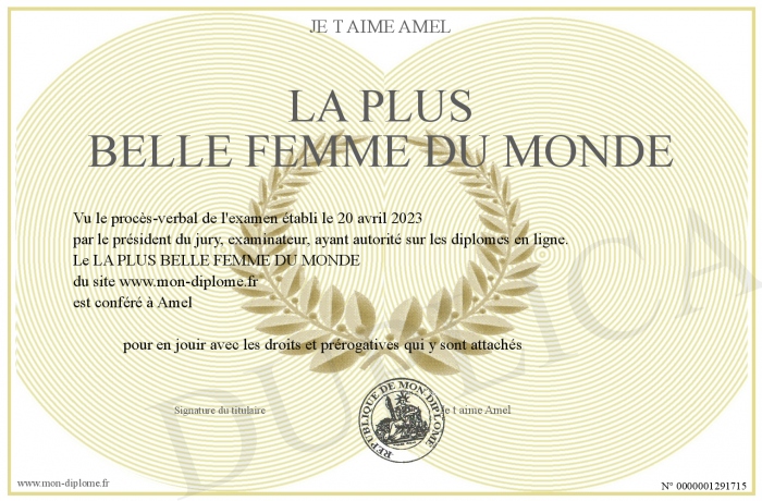La Plus Belle Femme Du Monde