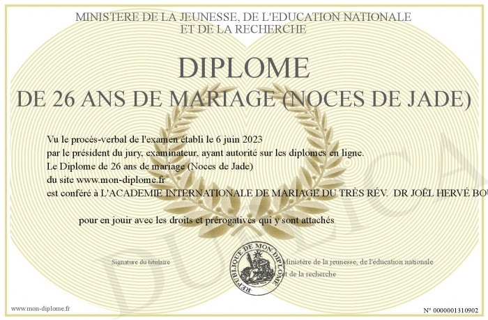Diplome-de-26-ans-de-mariage-(Noces-de-Jade)
