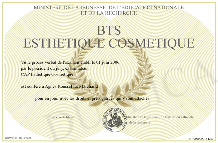 Bts Esthetique Cosmetique