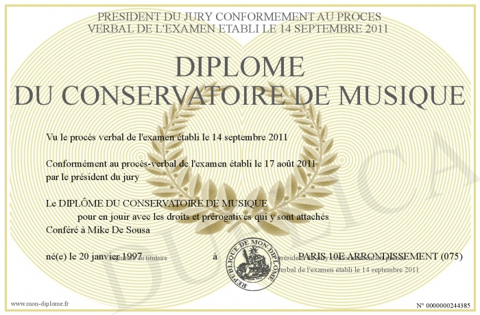 Diplome-du-Conservatoire-De-Musique