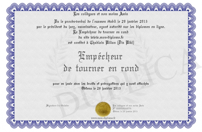 Empecheur de tourner en rond Empecheur de tourner en rond