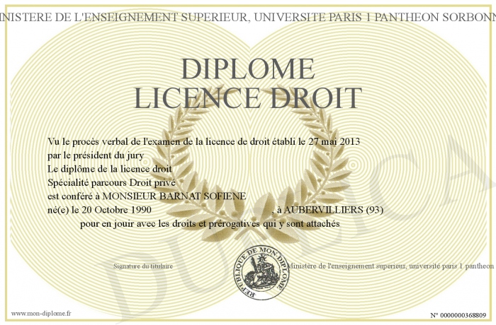 Diplome-licence-droit