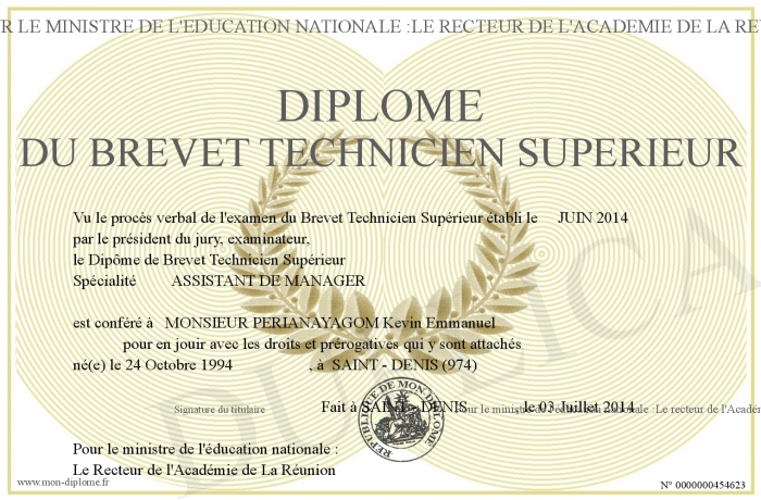 Diplome-du-Brevet-Technicien-Superieur Diplome-du-Brevet-Technicien-Superieur