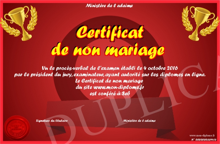 Certificat De Non Opposition Au Mariage | Chtoby Pomnili