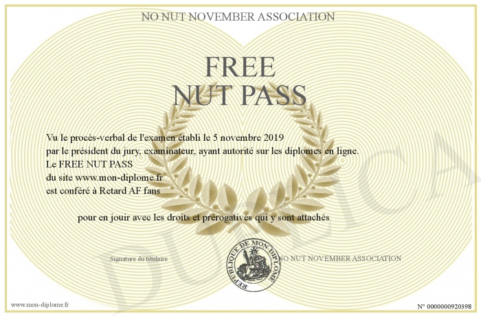 FREE-NUT-PASS FREE-NUT-PASS
