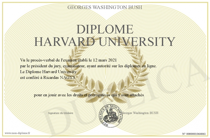 Diplome-Harvard-University