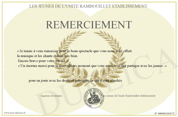 Remerciement