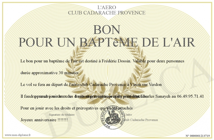 bon pour un Bapteme de l air bon pour un Bapteme de l air