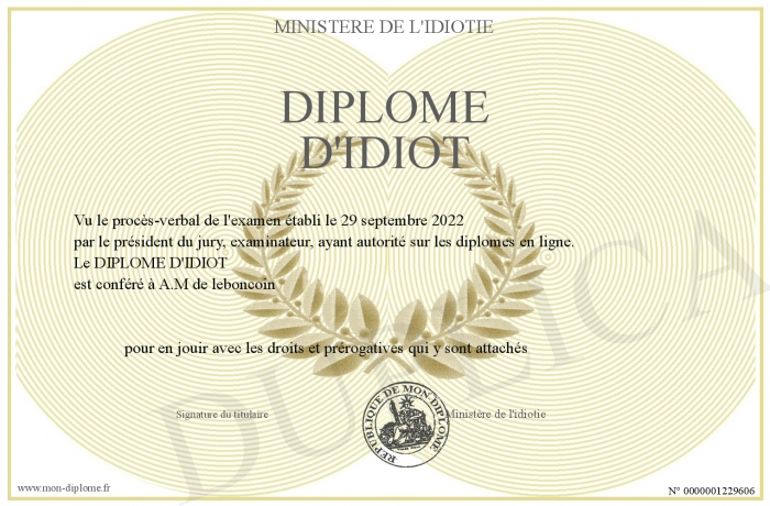 DIPLOME-D-IDIOT