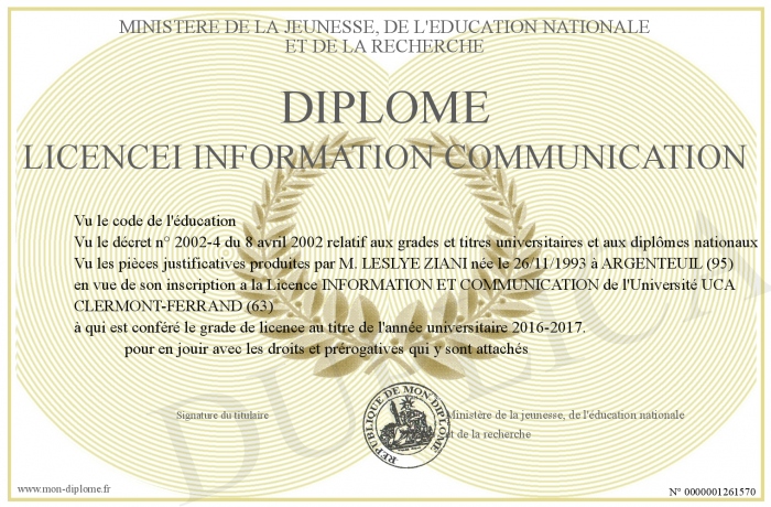 DIPLOME-LICENCEi-INFORMATION-COMMUNICATION