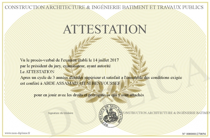 ATTESTATION