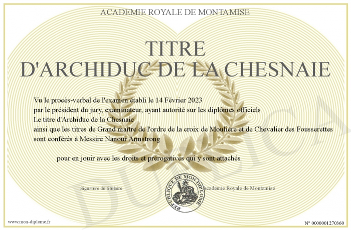 titre-d-Archiduc-de-la-Chesnaie