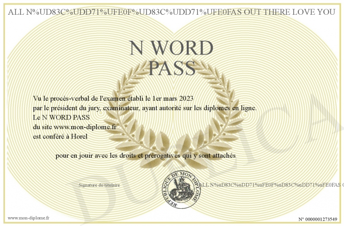N-WORD-PASS
