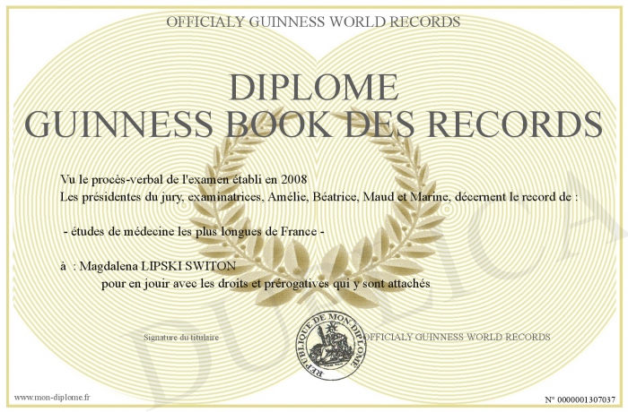 DIPLOME-GUINNESS-BOOK-DES-RECORDS