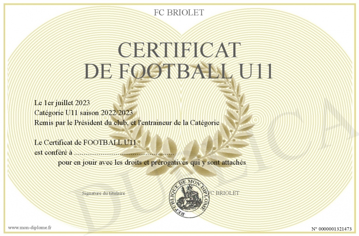 Certificat-de-FOOTBALL-U11