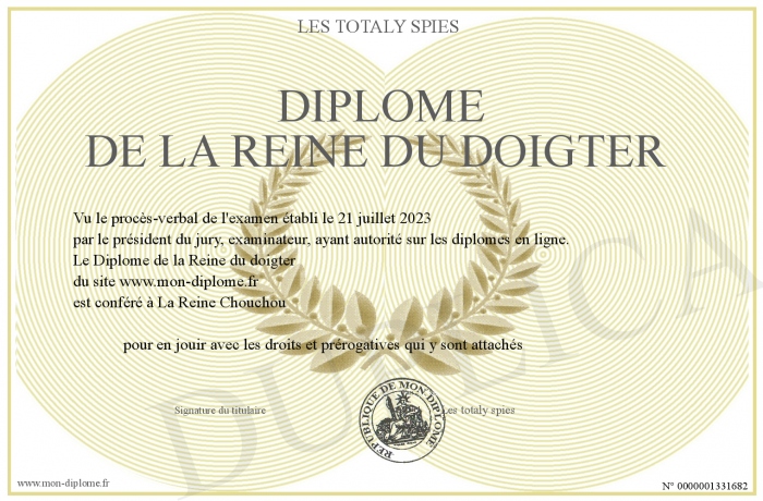 Diplome-de-la-Reine-du-doigter