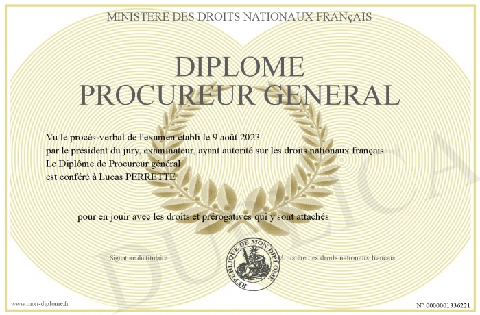 Diplome-procureur-general