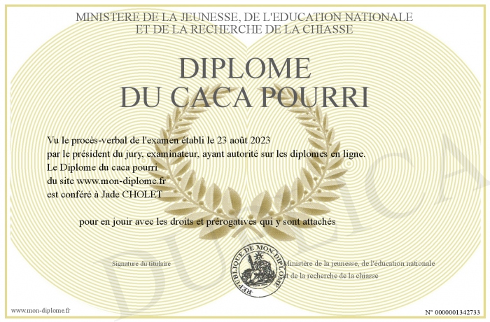 Diplome-du-caca-pourri