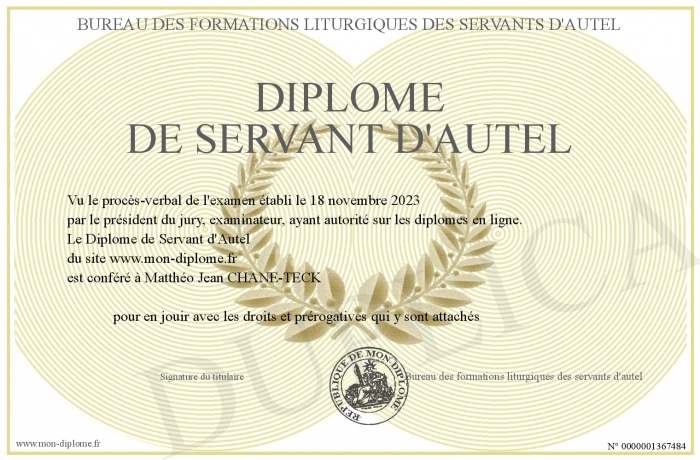 Diplome-de-Servant-d-Autel