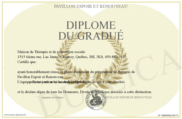 Diplome du GRADUÉ