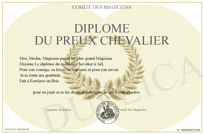 Diplome-du-Preux-Chevalier