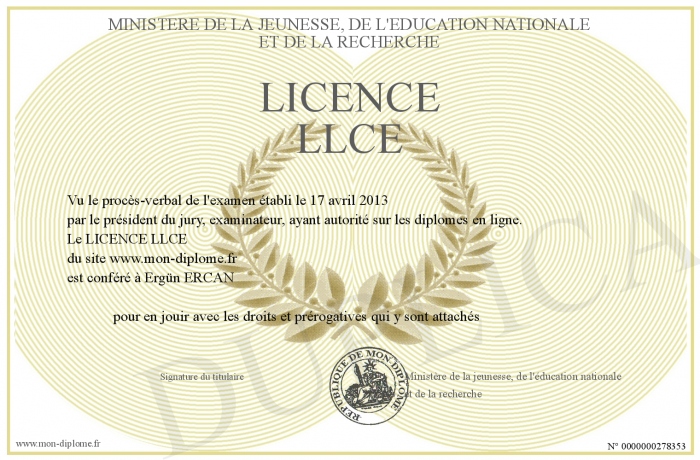 LICENCE-LLCE