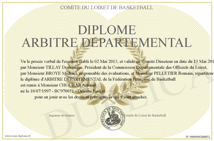 Diplome-ARBITRE-DEPARTEMENTAL