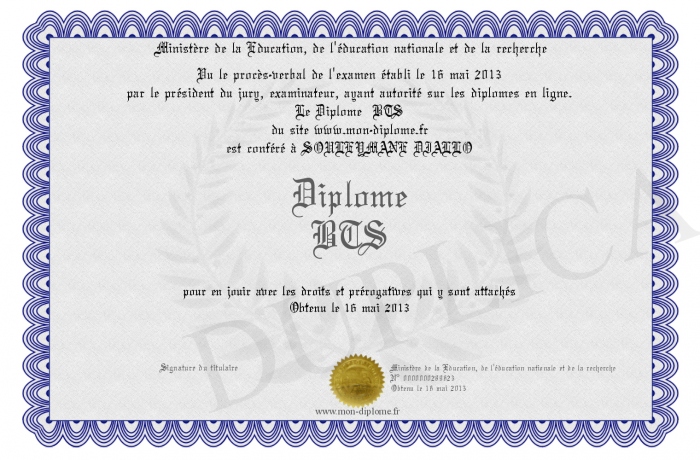 Diplome--BTS