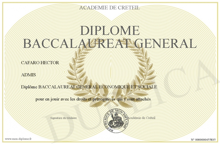 Diplome-BACCALAUREAT-GENERAL