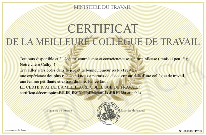 Certificat-de-la-meilleure-collegue-de-travail