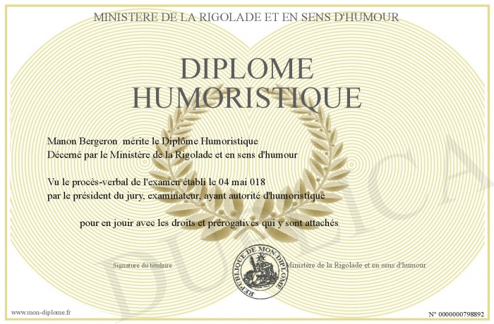Diplome-Humoristique