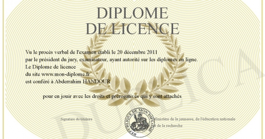 Diplome de licence