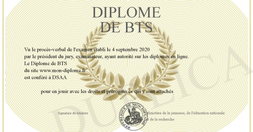 Diplome de BTS