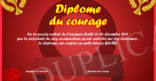 Diplome du courage