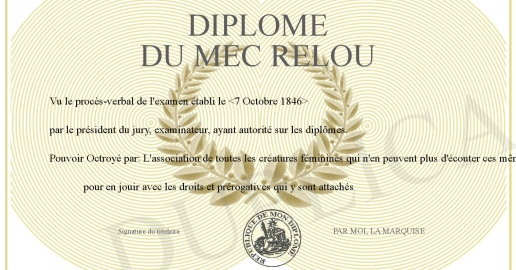 Diplome du Mec Relou