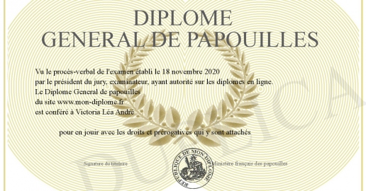 Diplome General de papouilles