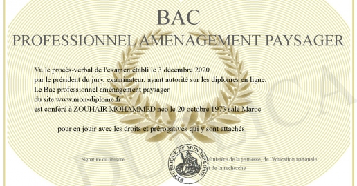 Bac professionnel amenagement paysager