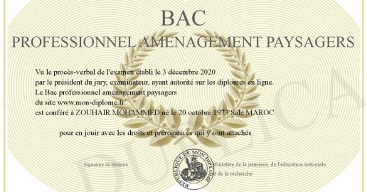Bac professionnel amenagement paysagers
