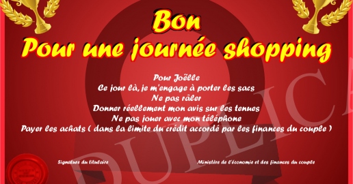 Bon Pour une journee shopping