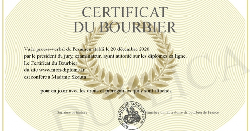 Certificat du Bourbier