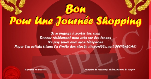 Bon Pour Une Journee Shopping