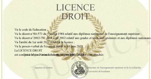 LICENCE DROIT