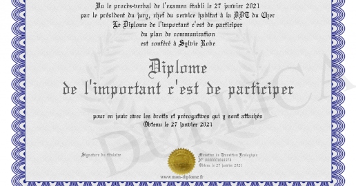 Diplome de l important c est de participer