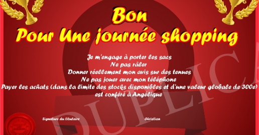 Bon Pour Une journee shopping