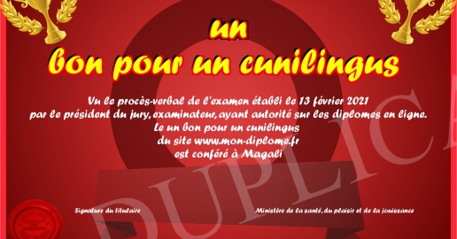 un bon pour un cunilingus