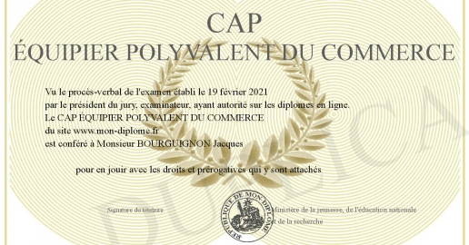 CAP ÉQUIPIER POLYVALENT DU COMMERCE