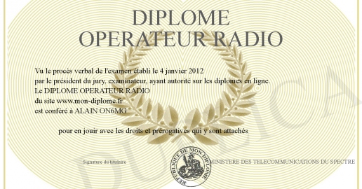 DIPLOME OPERATEUR RADIO