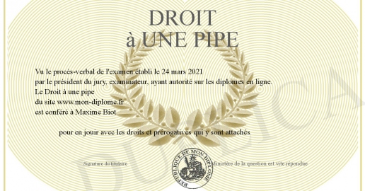 Droit a une pipe