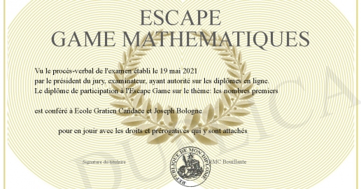 Escape Game Mathematiques