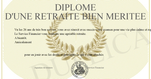 Diplome d une retraite bien meritee
